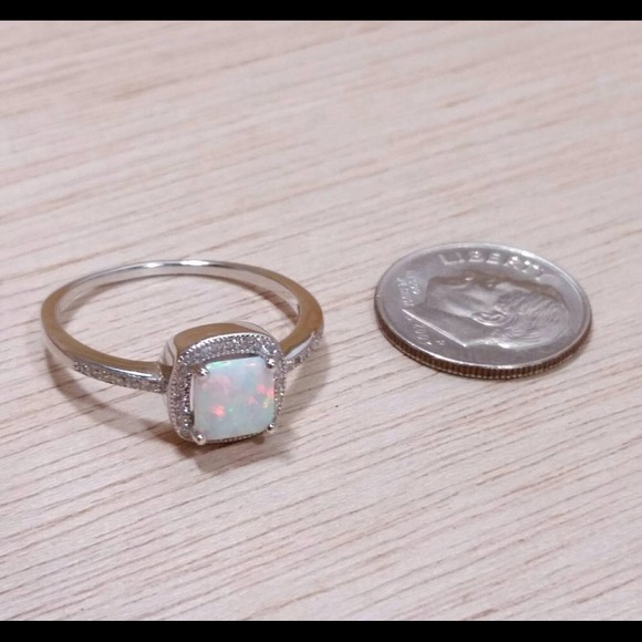 AlphaVariable | Jewelry | Alphavariable Square Opal Ring Sterling ...